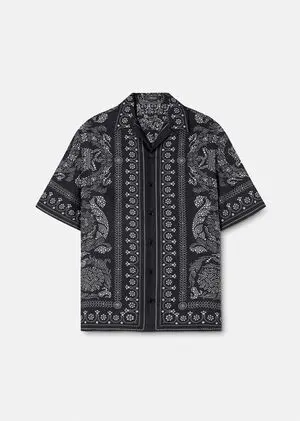 Versace Printed Silk Twill Shirt Print