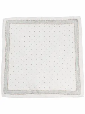 Brunello Cucinelli Spotted Silk Handkerchief - Neutrals