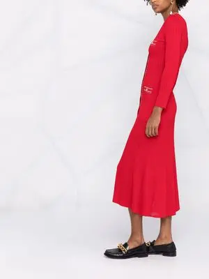 square neck knit midi dress Knit Square-Neck Midi Dress – HeidiSays main image 0