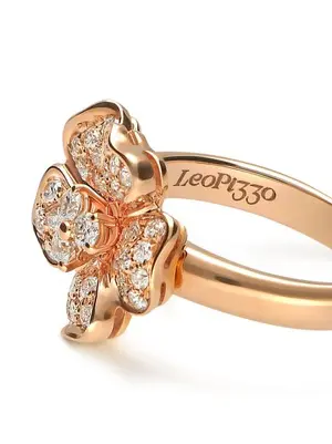 LEO PIZZO 18kt Rose Gold Flora Diamond Ring