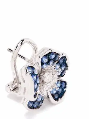 LEO PIZZO 18kt White Gold Diamond And Sapphire Earrings