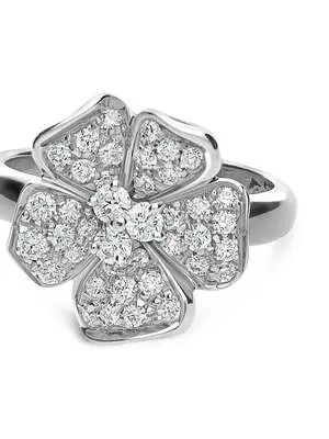 LEO PIZZO 18kt White Gold Diamond Flora Ring