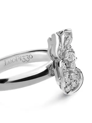 LEO PIZZO 18kt White Gold Diamond Flora Ring