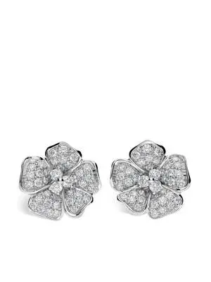 LEO PIZZO 18kt White Gold Flora Diamond Earrings - Silver