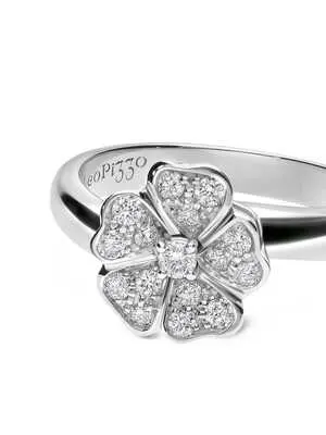 LEO PIZZO 18kt White Gold Diamond Floral Ring