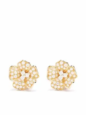 LEO PIZZO 18k Yellow Gold Flora Diamond Earrings Yellow