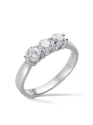 LEO PIZZO 18kt White Gold Trilogy Diamond Ring