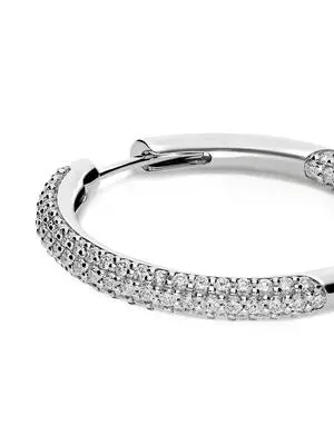 LEO PIZZO 18k White Gold Diamond Hoop Earrings