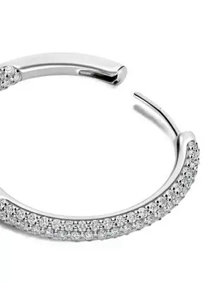 LEO PIZZO 18k White Gold Diamond Hoop Earrings