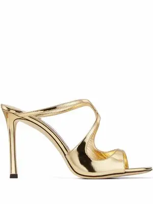 JIMMY CHOO 95mm Anise Sandals - Gold