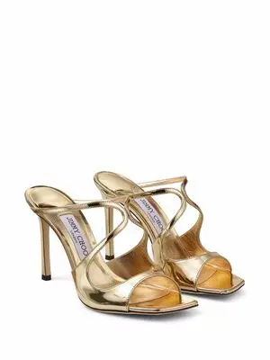 JIMMY CHOO 95mm Anise Sandals - Gold