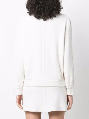 BARRIE Stitch-detail Jumper - White