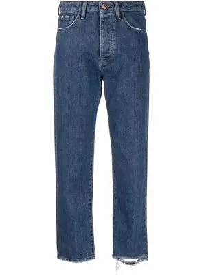 3x1 Distressed Straight-leg Jeans