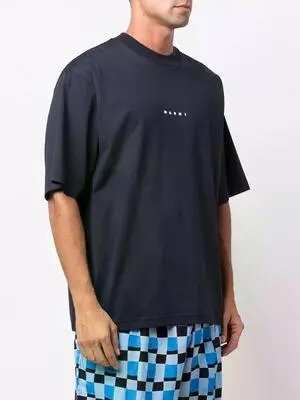 Marni Logo-print Cotton T-shirt - Blue