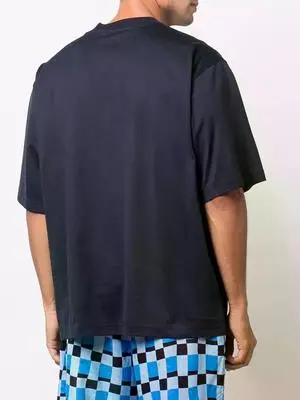 Marni Logo-print Cotton T-shirt - Blue