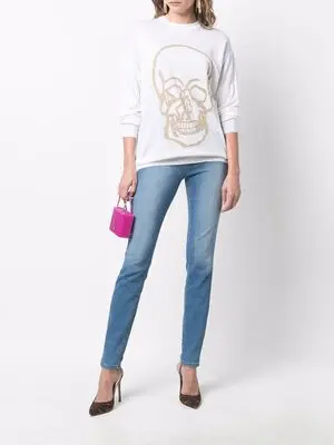 Philipp Plein Super High-waist Skinny Jeans - Blue