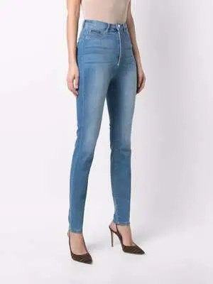 Philipp Plein Super High-waist Skinny Jeans - Blue