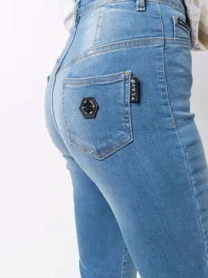 Philipp Plein Super High-waist Skinny Jeans - Blue