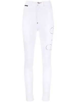 Philipp Plein Logo-print Jeggings - White