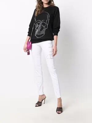 Philipp Plein Logo-print Jeggings - White