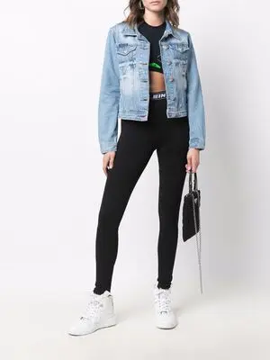 Philipp Plein Logo-waistband Leggings