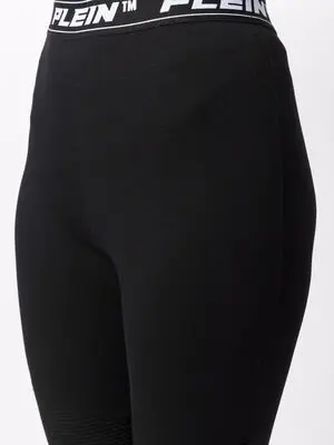 Philipp Plein Logo-waistband Leggings