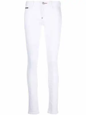 Philipp Plein High-rise Skinny Jeggings - White