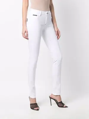 Philipp Plein High-rise Skinny Jeggings - White