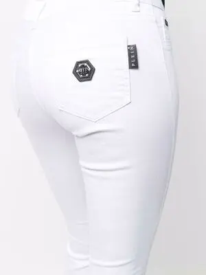 Philipp Plein High-rise Skinny Jeggings - White