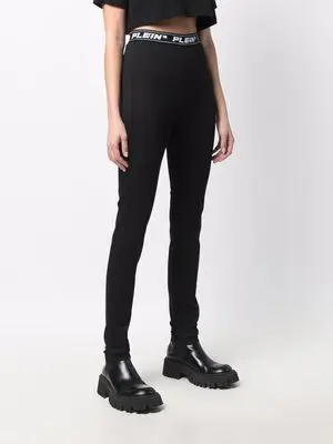 Philipp Plein Logo-waistband Leggings