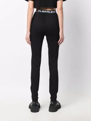 Philipp Plein Logo-waistband Leggings