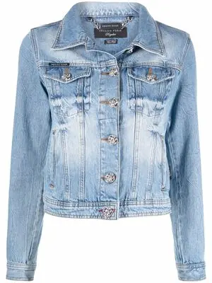 PHILIPP PLEIN Philipp Plein Logo Denim Jacket