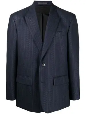 Valentino Garavani Vltn-print Single-breasted Suit Jacket