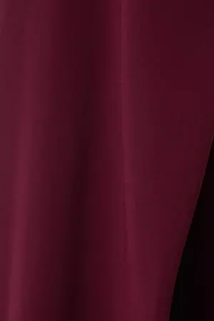 SERGIO HUDSON Burgundy Wool-crepe Wide-leg Pants