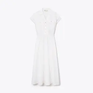 Tory Burch Cotton Poplin Shirtdress - White