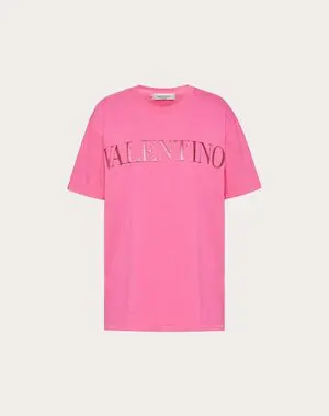 Valentino Garavani Valentino Chez Valentino Printed Jersey T-Shirt Eclectic Pink