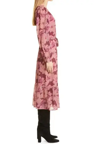 Paige Aloe Long Sleeve Midi Wrap Dress