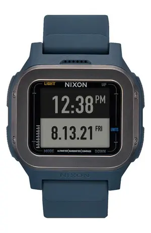 Nixon Regulus Expedition Digital Chronograph Watch - Navy