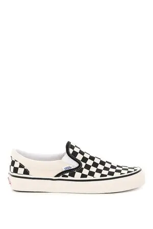 VANS VANS CLASSIC SLIP-ON CHECKERBOARD SNEAKERS 6 White, Black - White, Black