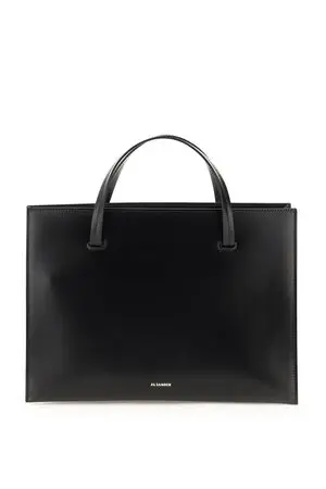 JIL SANDER JIL SANDER FILE HANDLE SMALL BAG OS Black Leather - Black