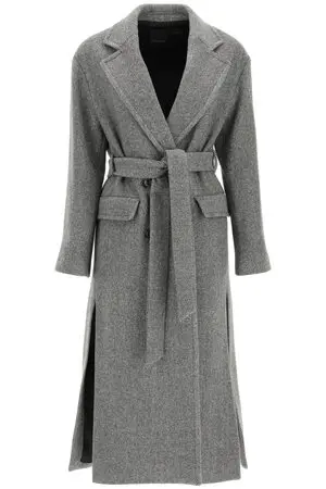 Pinko PINKO GIACOMO COAT 42 Grey Wool Grey