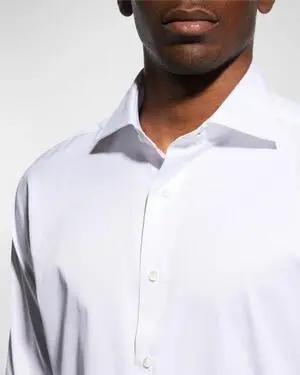 Canali Apos;s Solid Twill Dress Shirt - White