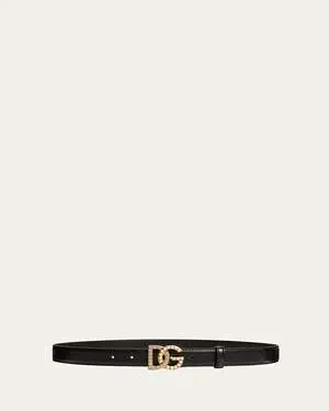Dolce & Gabbana Dg Swarovski Crystal And Pearl Belt - Black / Gold