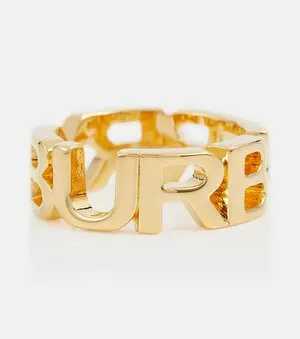 Burberry Plated Brass Logo Ring