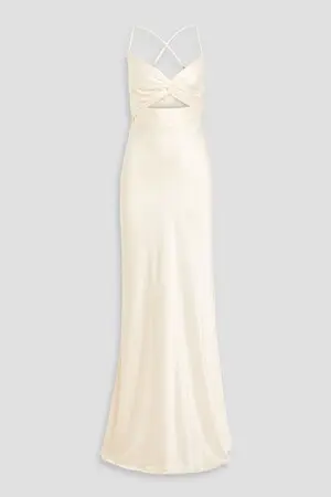 Ivory Satin Slip Dresses