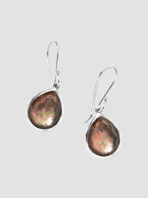 Ippolita Mother-of-pearl, Clear Quartz & Sterling Silver Earrings Black Shell