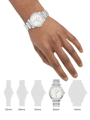 PIAGET Polo Diamond & Stainless Steel Bracelet Watch