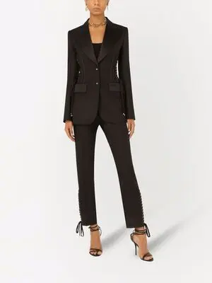 Dolce & Gabbana Lace-up Twill Trousers