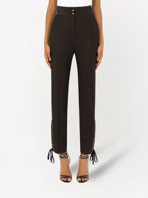 Dolce & Gabbana Lace-up Twill Trousers