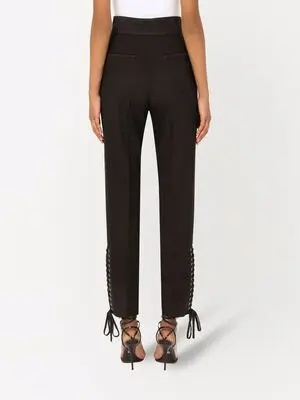 Dolce & Gabbana Lace-up Twill Trousers